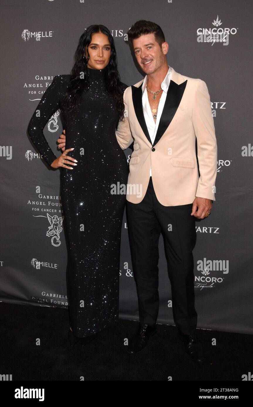 New York, NY, USA. 23rd Oct, 2023. April Love Geary and Robin Thicke at ...