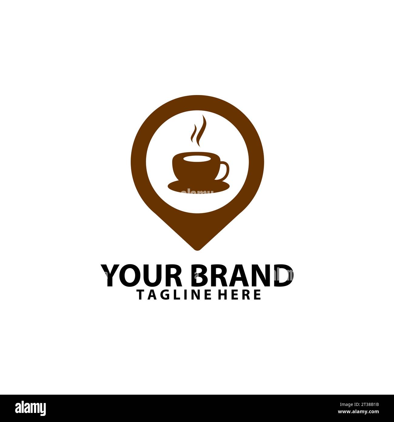 coffee place location logo desain vector Stock Vector Image & Art - Alamy