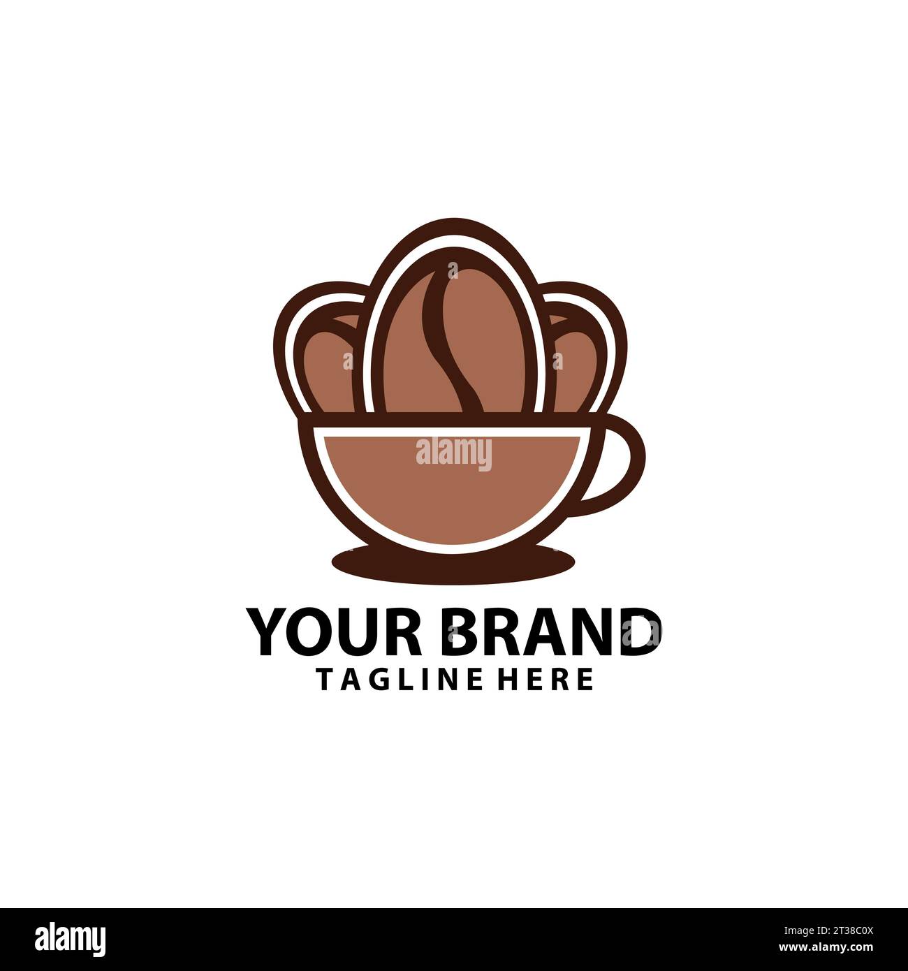 coffee bean mug logo cafe design vector Stock Vector Image & Art - Alamy