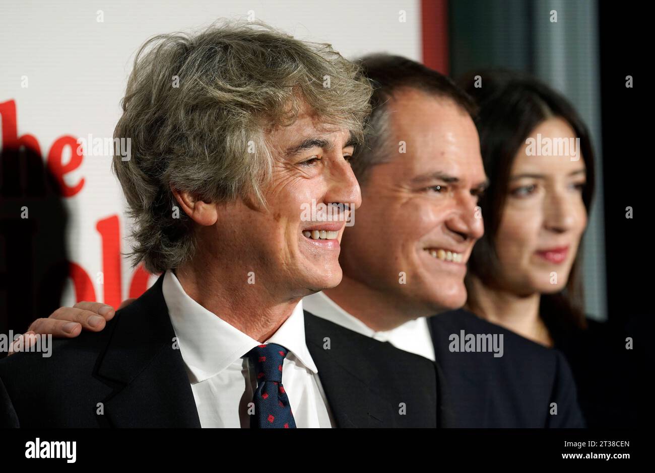 Alexander Payne, left, director of "The Holdovers," poses with the film ...