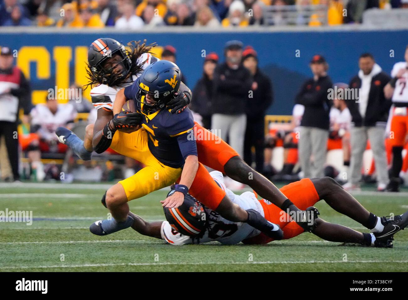 MORGANTOWN, WV - OCTOBER 21: Oklahoma State Cowboys Safety Kendal ...