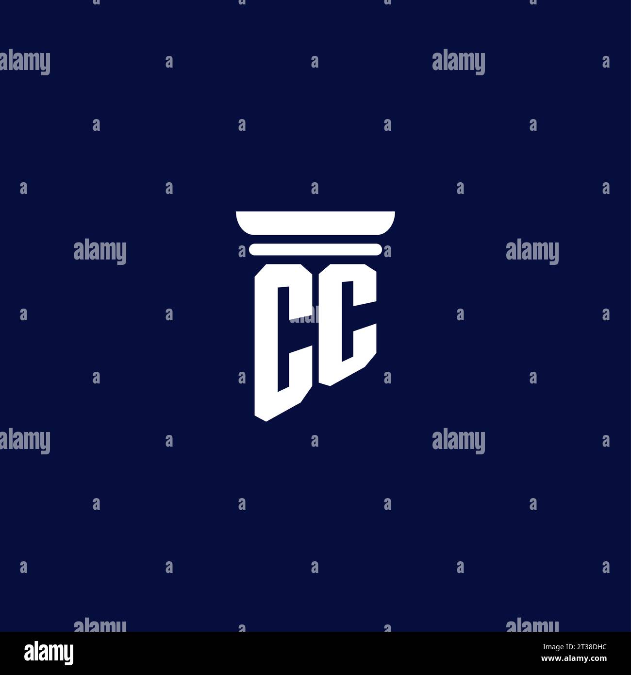 CC initial monogram logo design for law firm company Stock Vector Image ...