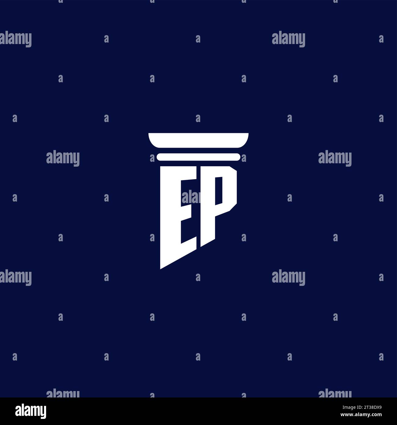 EP initial monogram logo design for law firm company Stock Vector Image ...