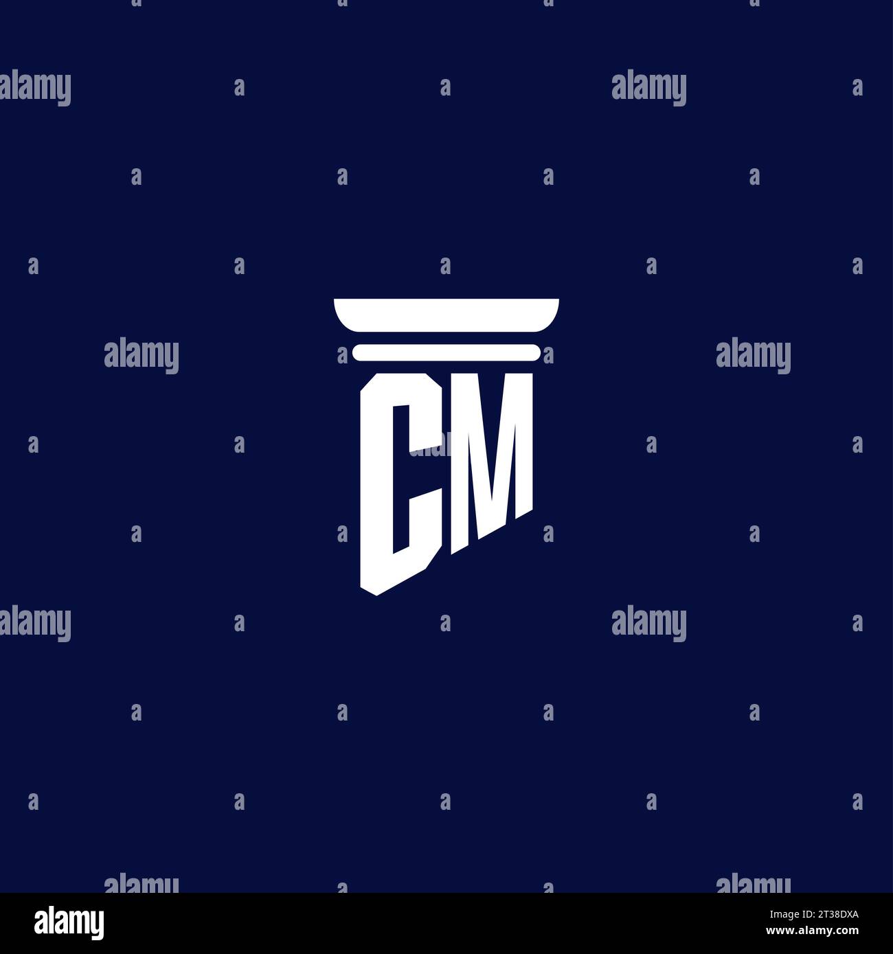 CM initial monogram logo design for law firm company Stock Vector Image ...