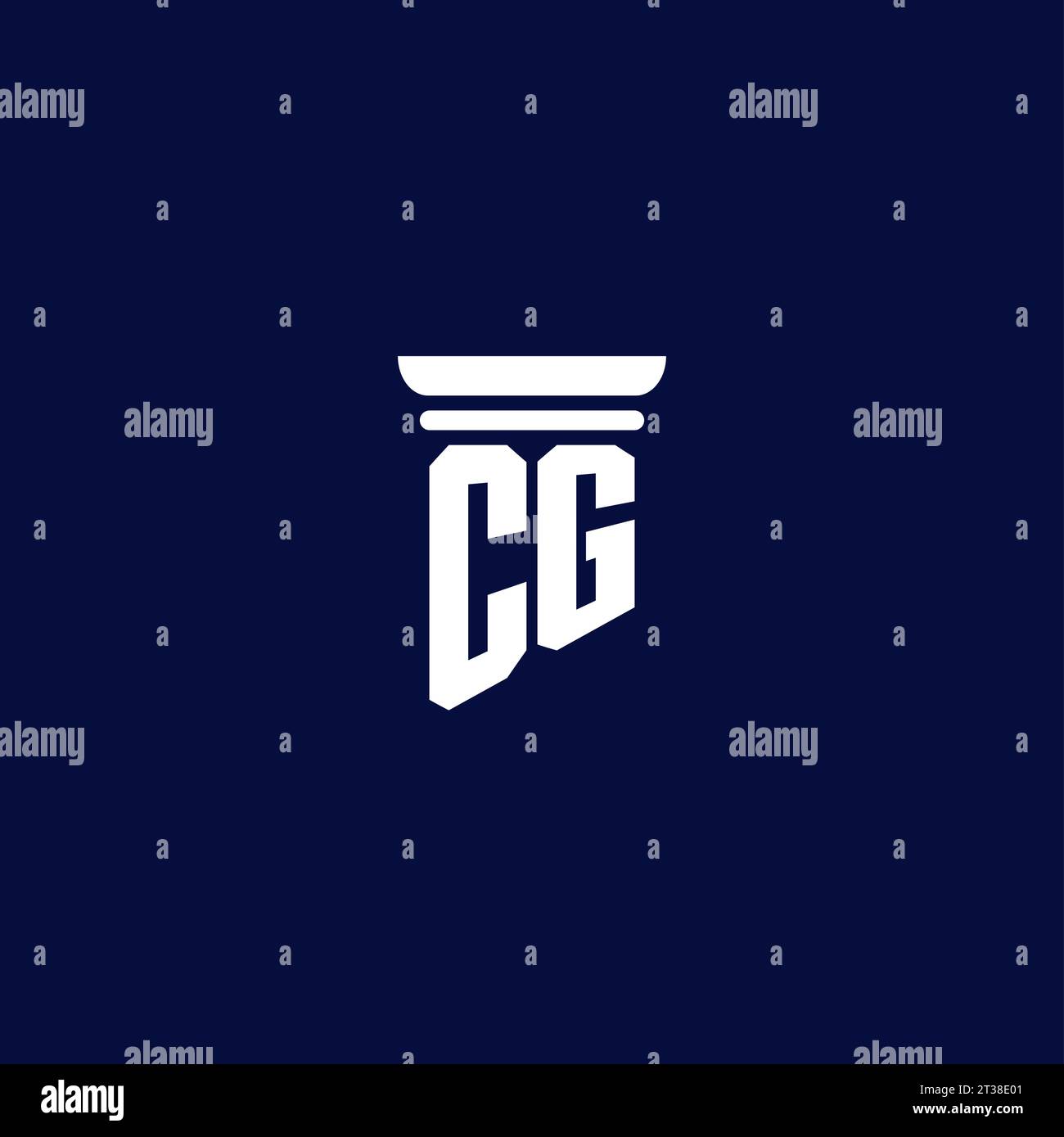 CG initial monogram logo design for law firm company Stock Vector Image ...