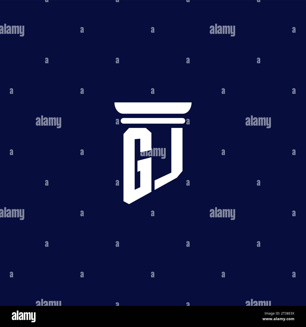 GJ initial monogram logo design for law firm company Stock Vector Image ...