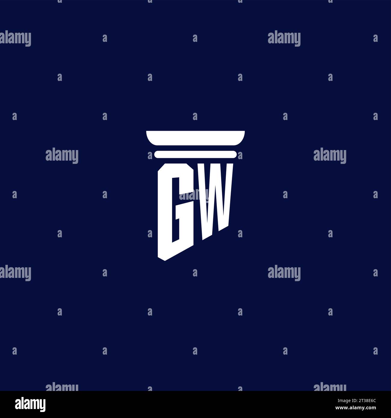 GW initial monogram logo design for law firm company Stock Vector Image ...