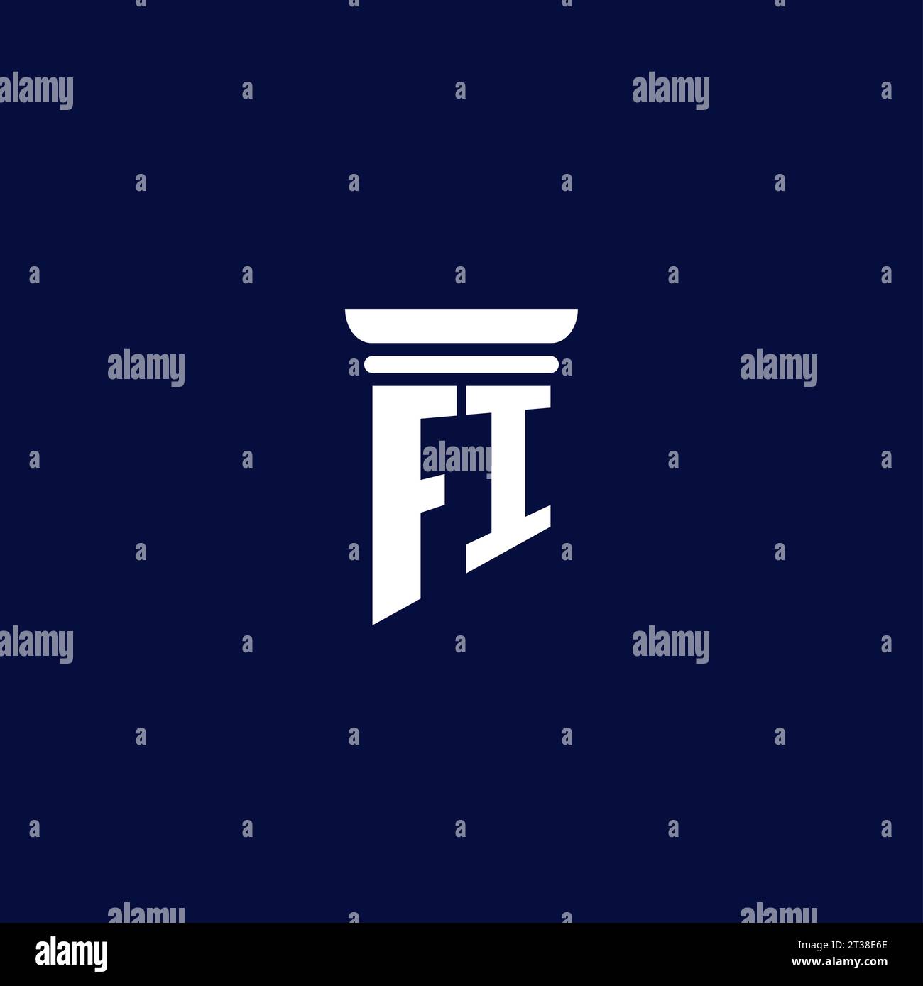 FI initial monogram logo design for law firm company Stock Vector Image ...