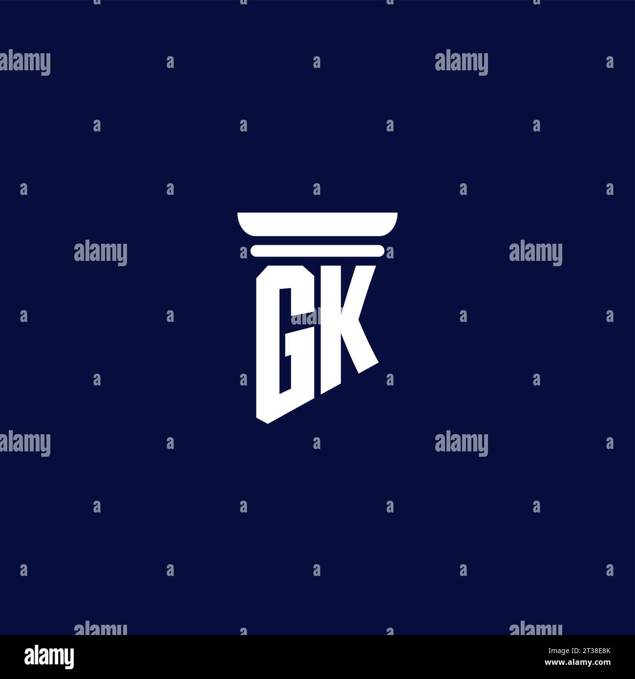 GK initial monogram logo design for law firm company Stock Vector Image ...