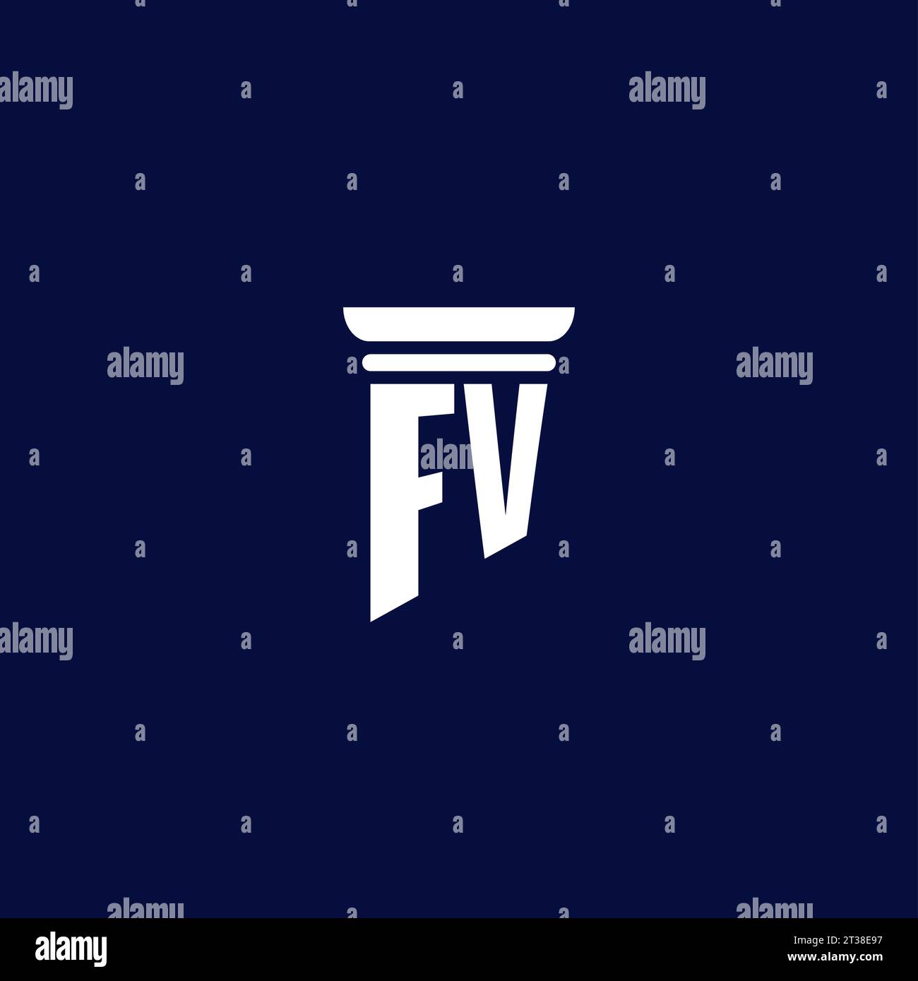 FV initial monogram logo design for law firm company Stock Vector Image ...