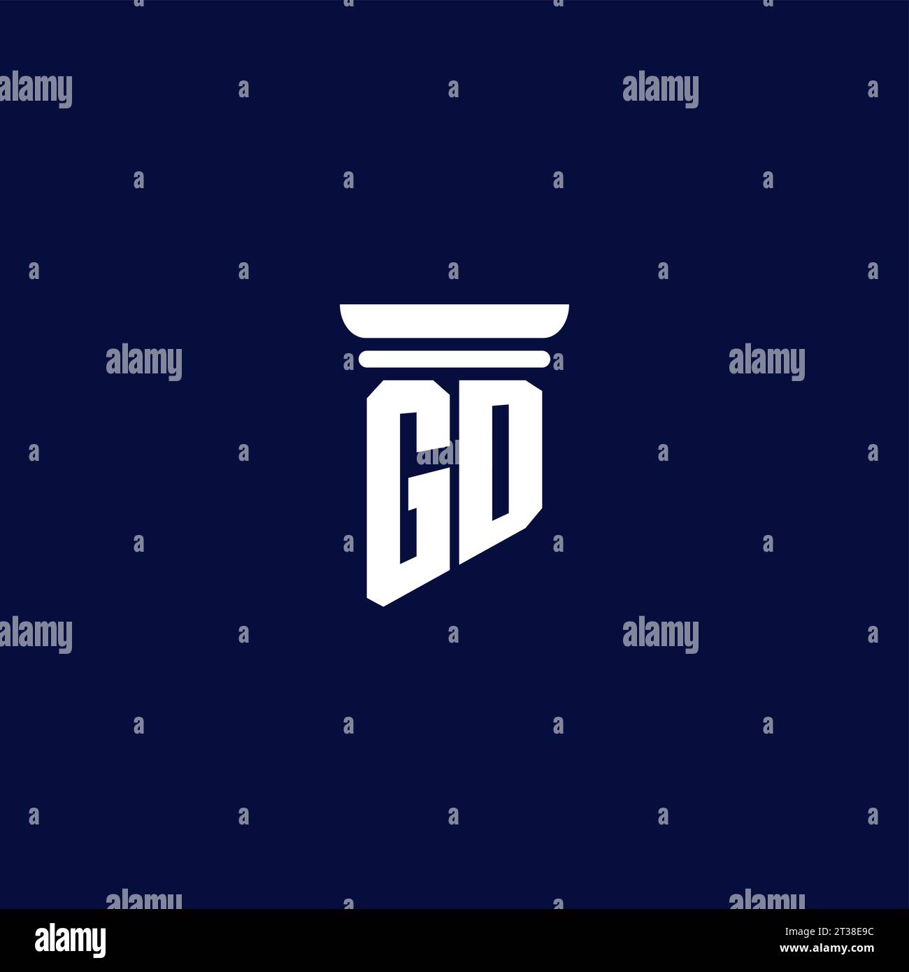 GD initial monogram logo design for law firm company Stock Vector Image ...