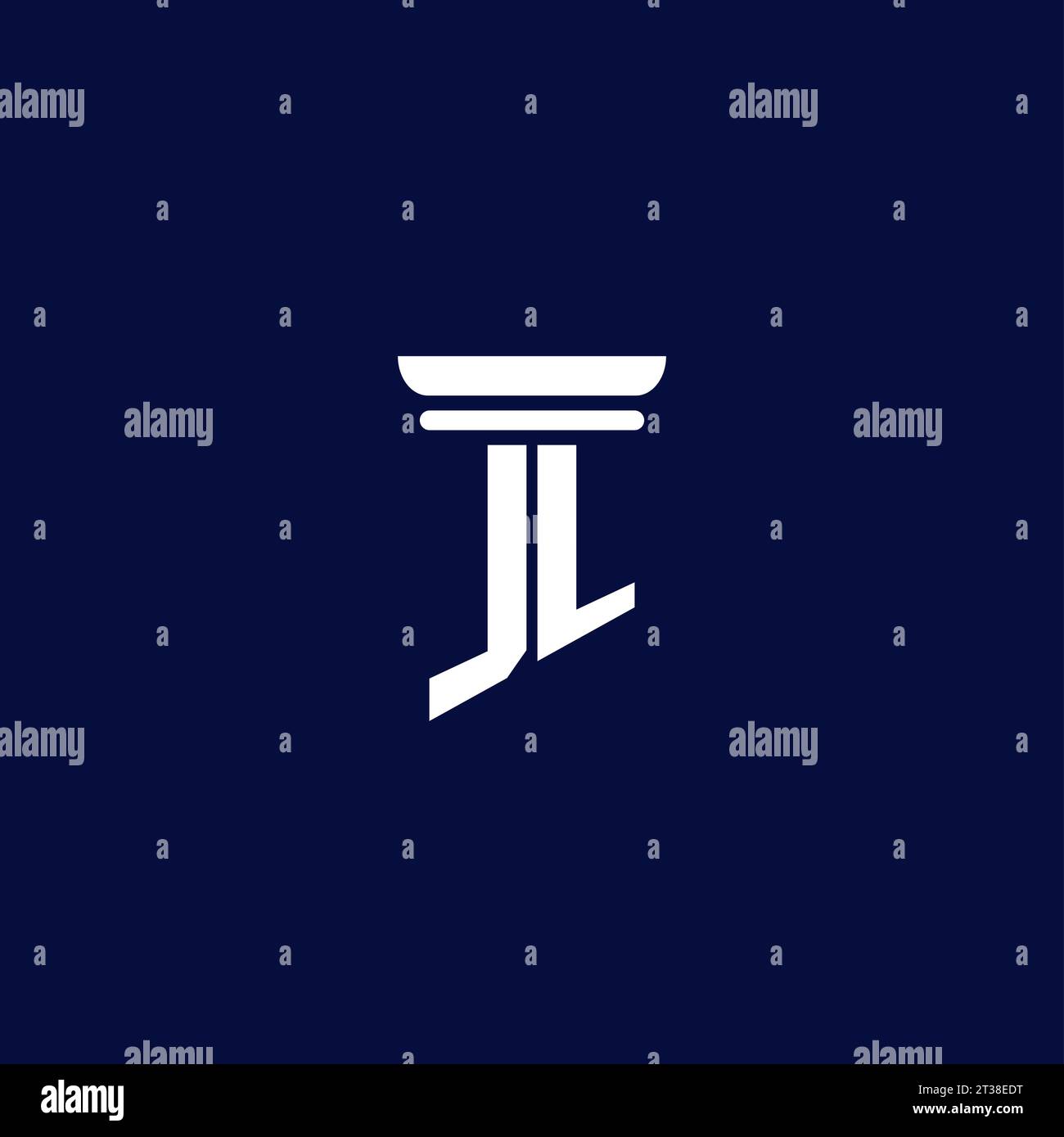 JL initial monogram logo design for law firm company Stock Vector Image ...