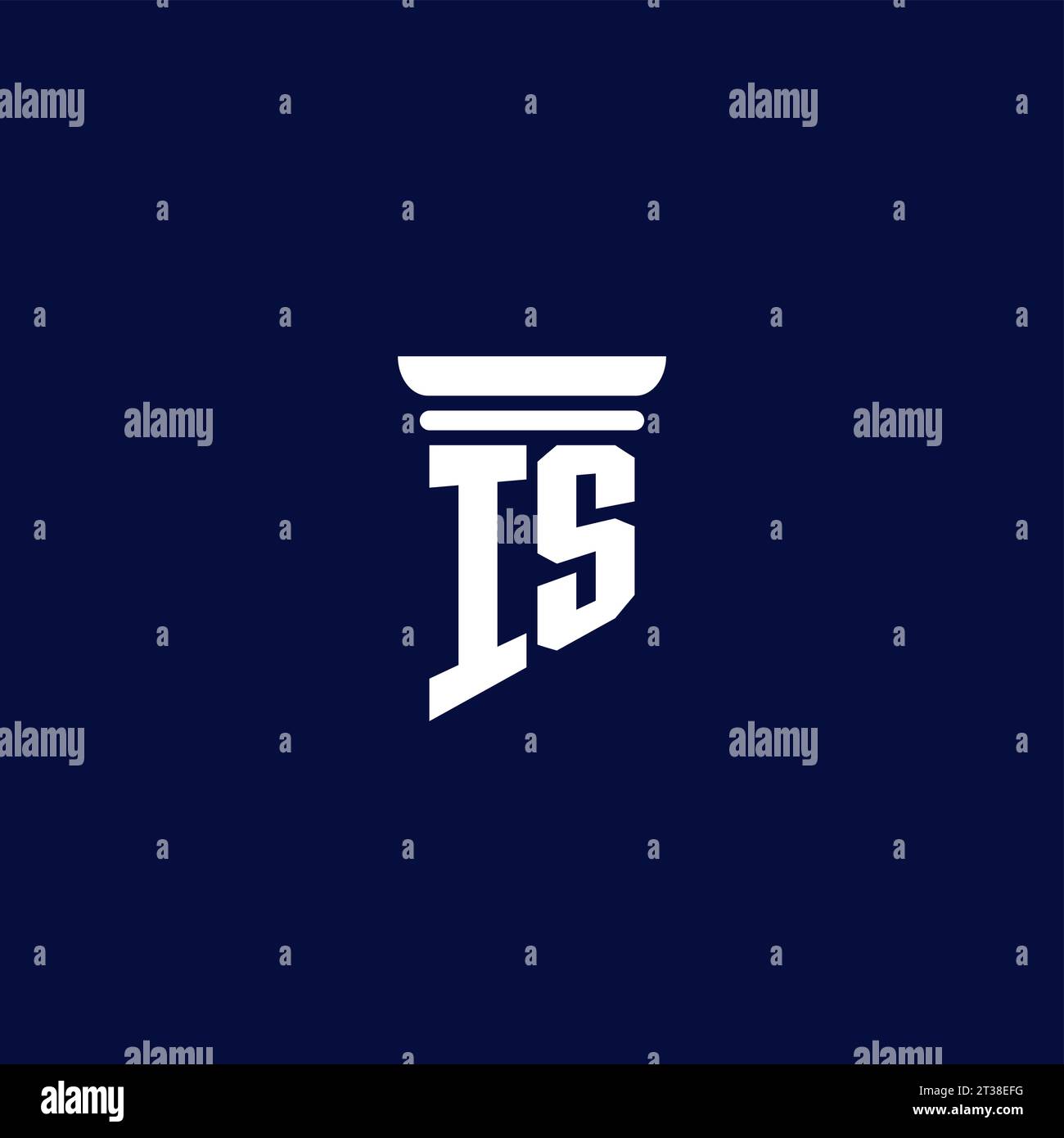 IS initial monogram logo design for law firm company Stock Vector Image ...