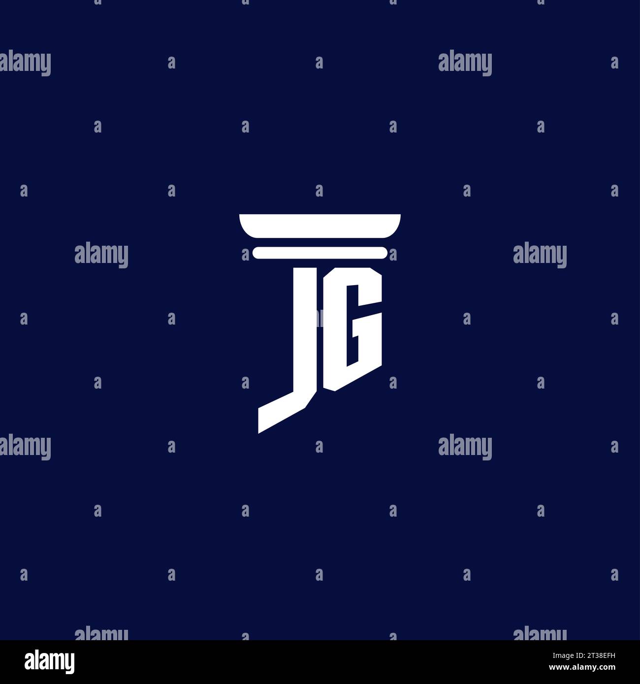 JG initial monogram logo design for law firm company Stock Vector Image ...