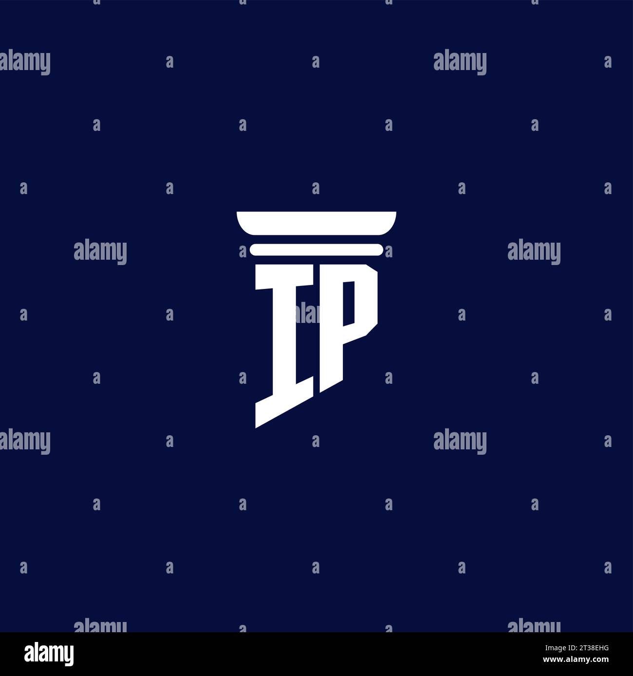 IP initial monogram logo design for law firm company Stock Vector Image ...