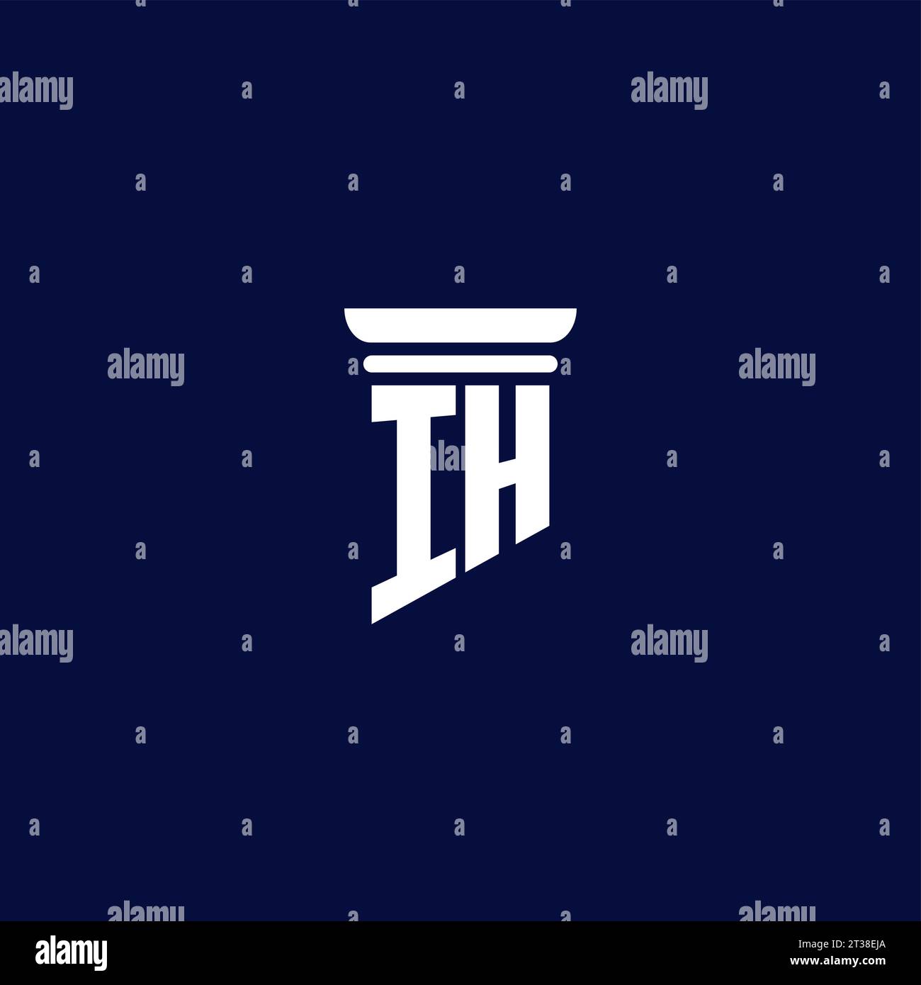 IH initial monogram logo design for law firm company Stock Vector Image ...