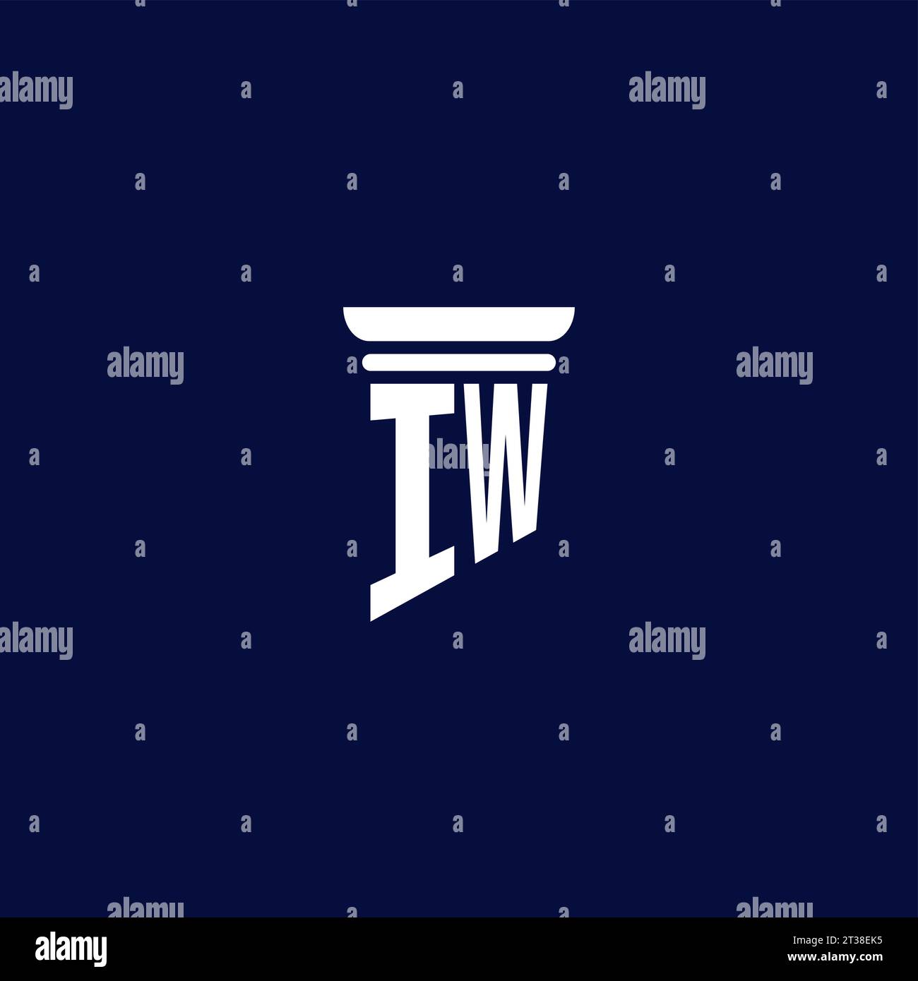 IW initial monogram logo design for law firm company Stock Vector Image ...