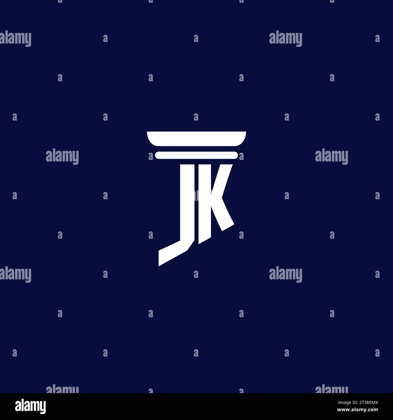 JK initial monogram logo design for law firm company Stock Vector Image ...