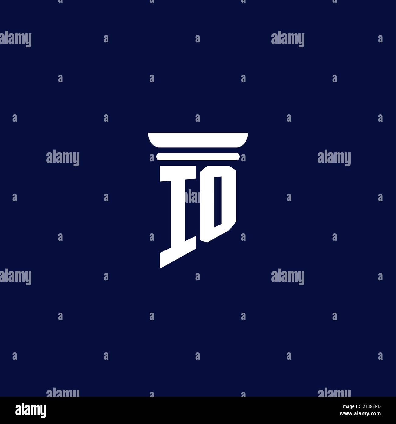 IO initial monogram logo design for law firm company Stock Vector Image ...