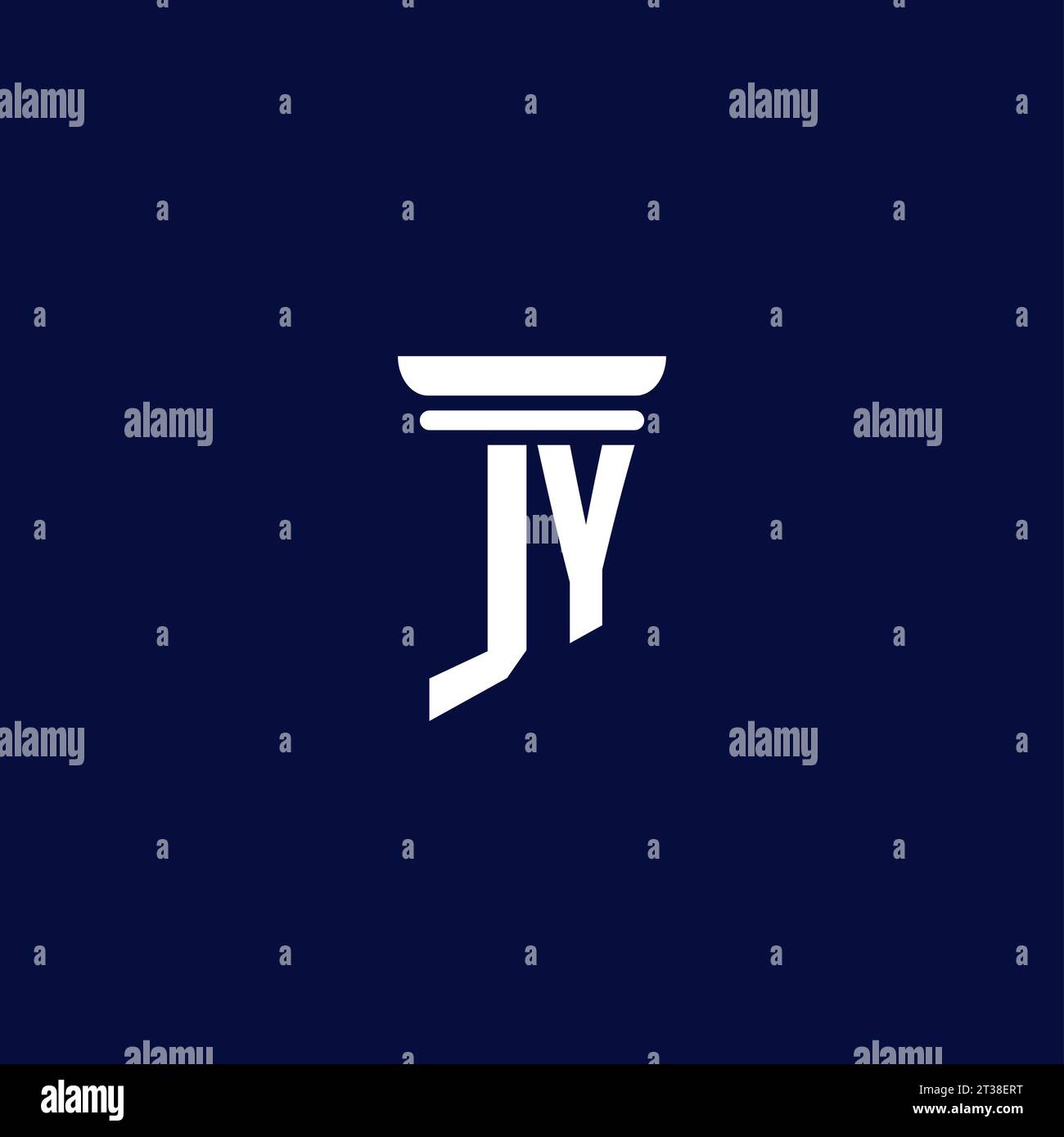 JY initial monogram logo design for law firm company Stock Vector Image ...