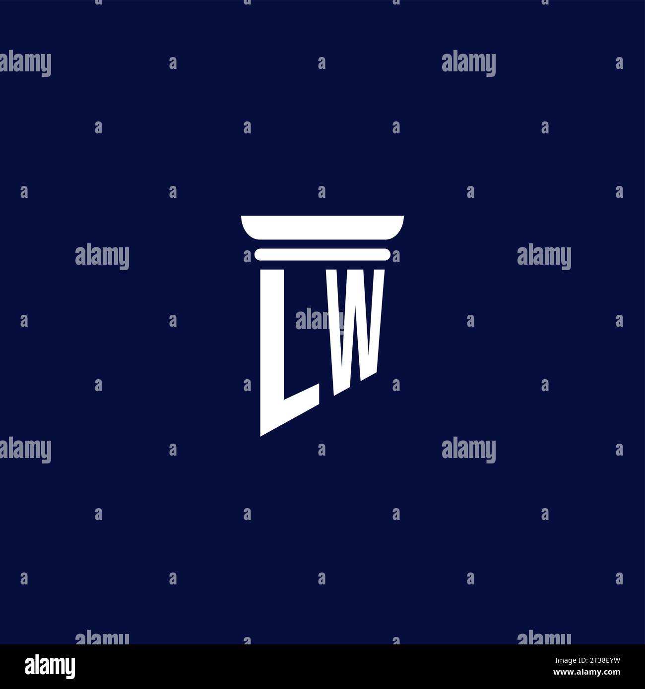 LW initial monogram logo design for law firm company Stock Vector Image ...