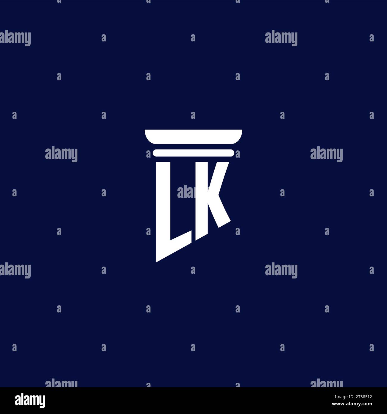 LK initial monogram logo design for law firm company Stock Vector Image ...