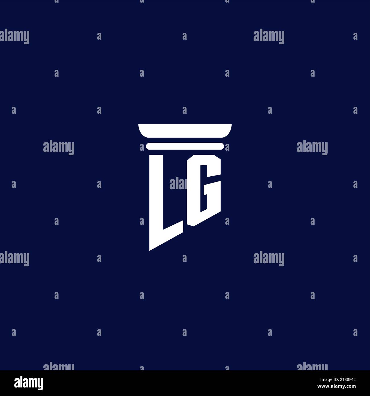 LG initial monogram logo design for law firm company Stock Vector Image ...