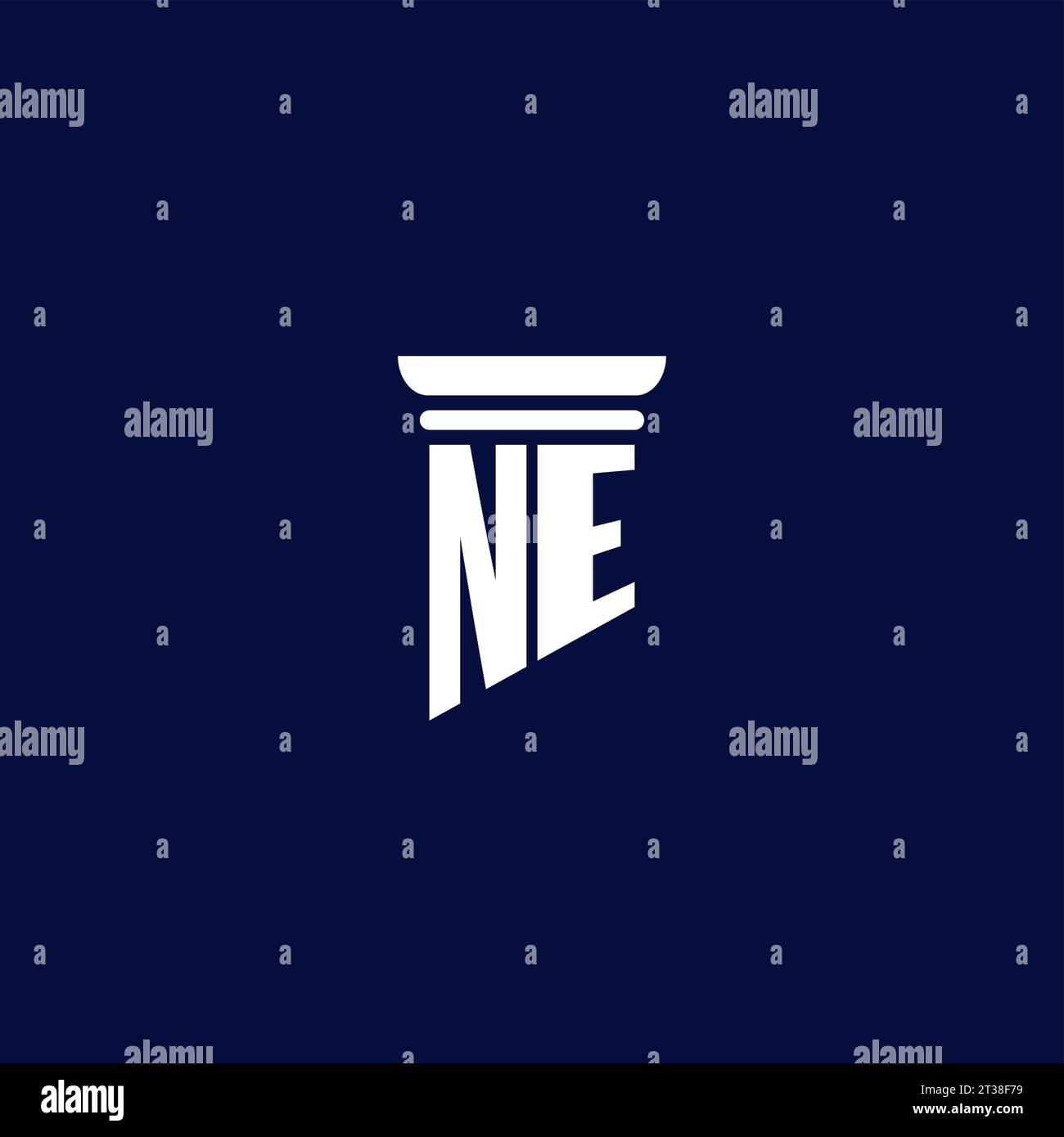 NE initial monogram logo design for law firm company Stock Vector Image ...