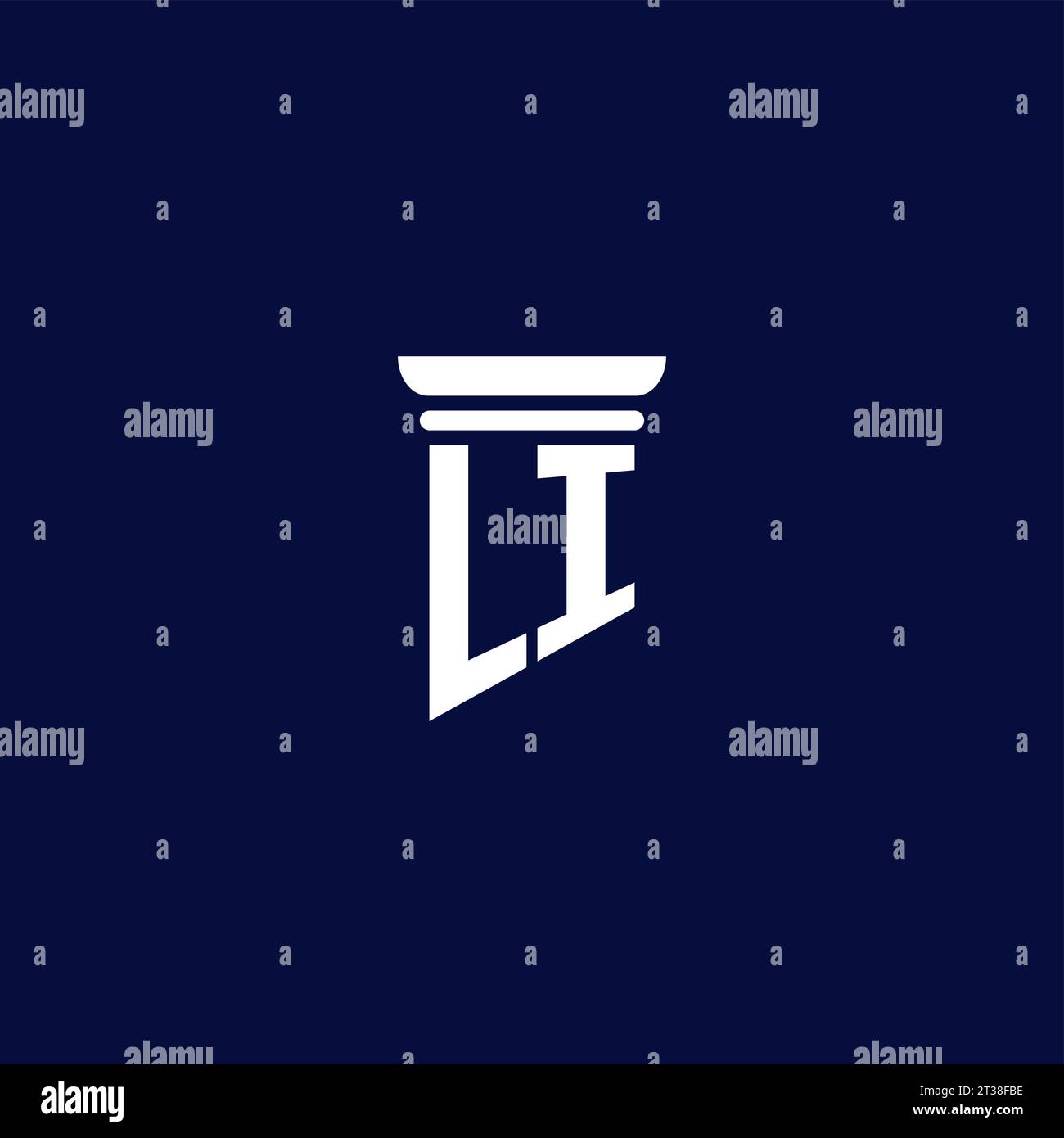 LI initial monogram logo design for law firm company Stock Vector Image ...