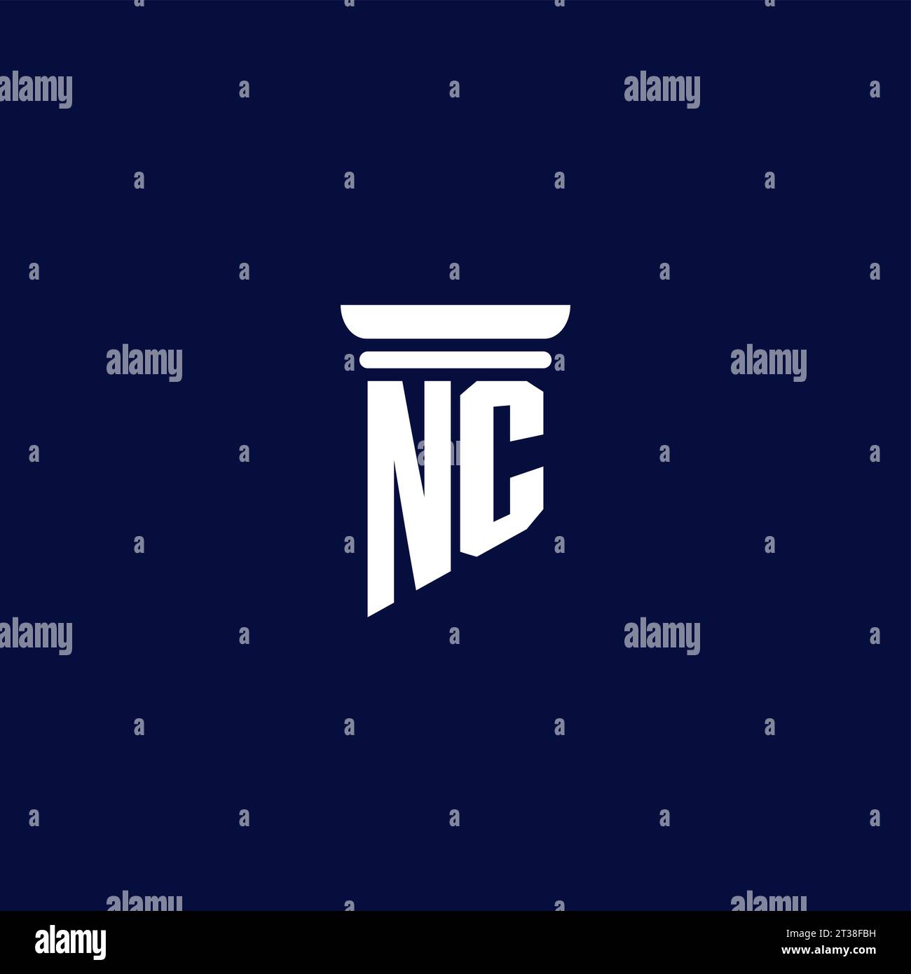 NC initial monogram logo design for law firm company Stock Vector Image ...