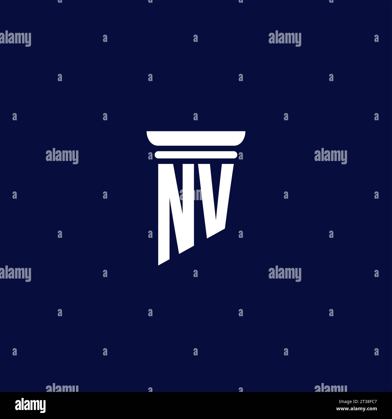 Nv initials logo Stock Vector Images - Alamy
