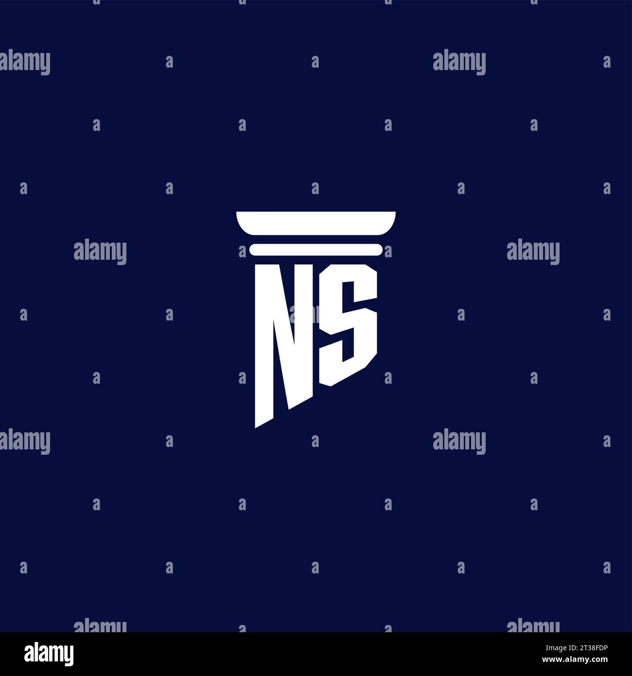 NS initial monogram logo design for law firm company Stock Vector Image ...