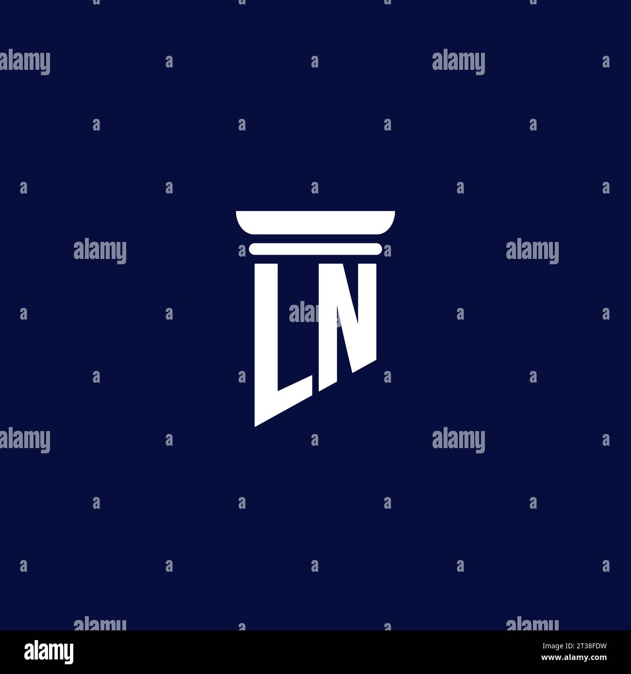 LN initial monogram logo design for law firm company Stock Vector Image ...