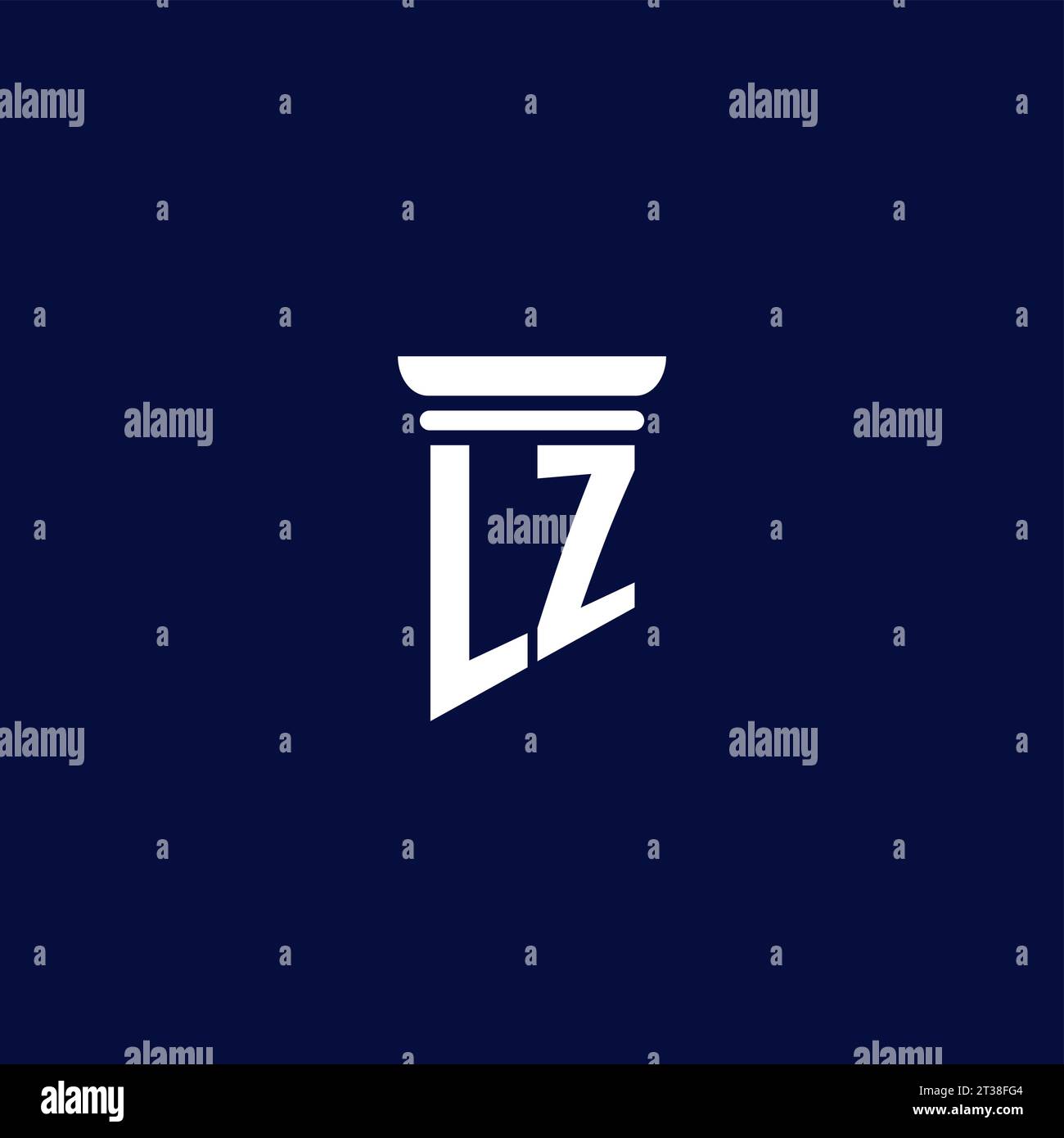 LZ initial monogram logo design for law firm company Stock Vector Image ...