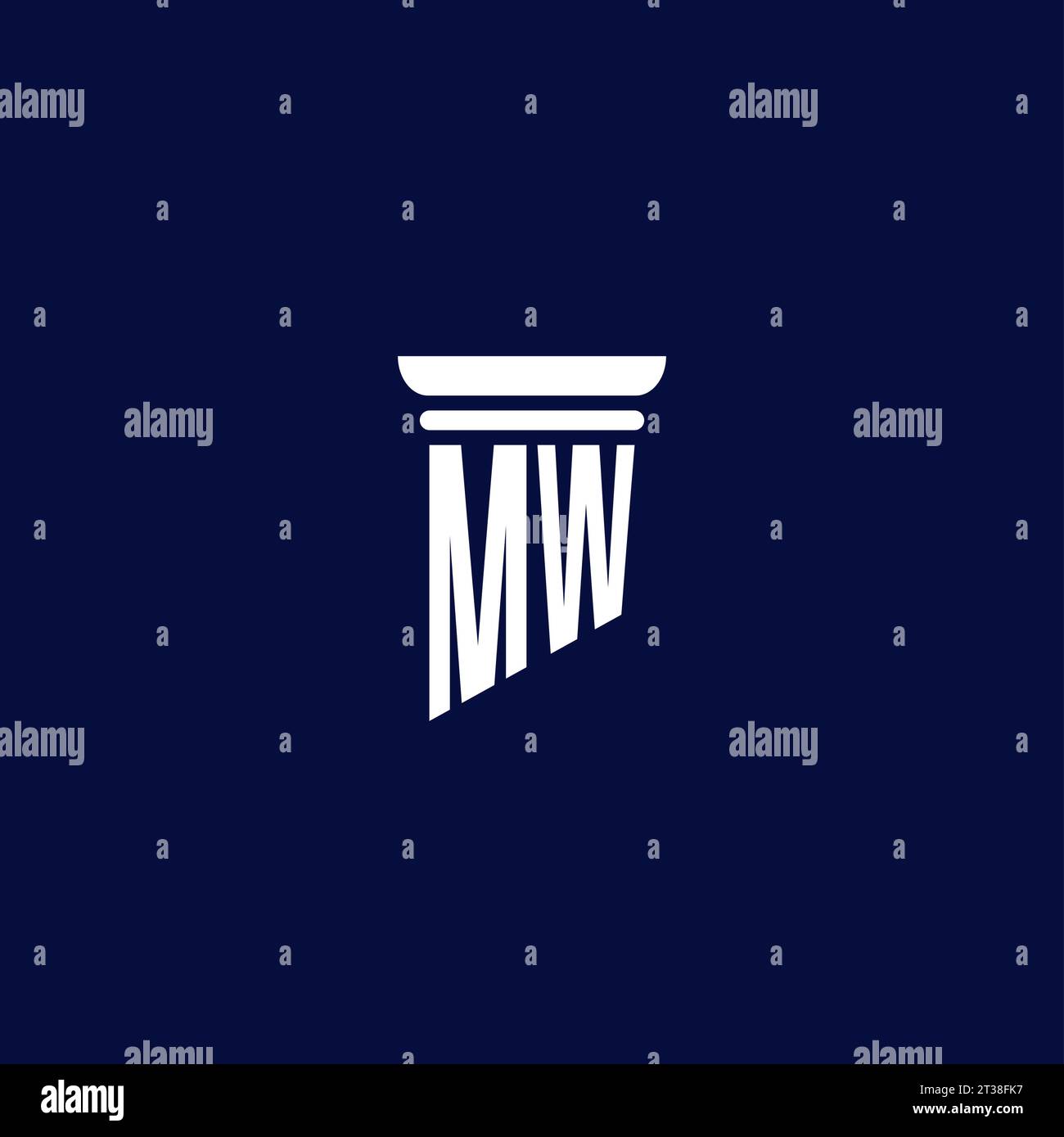 MW initial monogram logo design for law firm company Stock Vector Image ...
