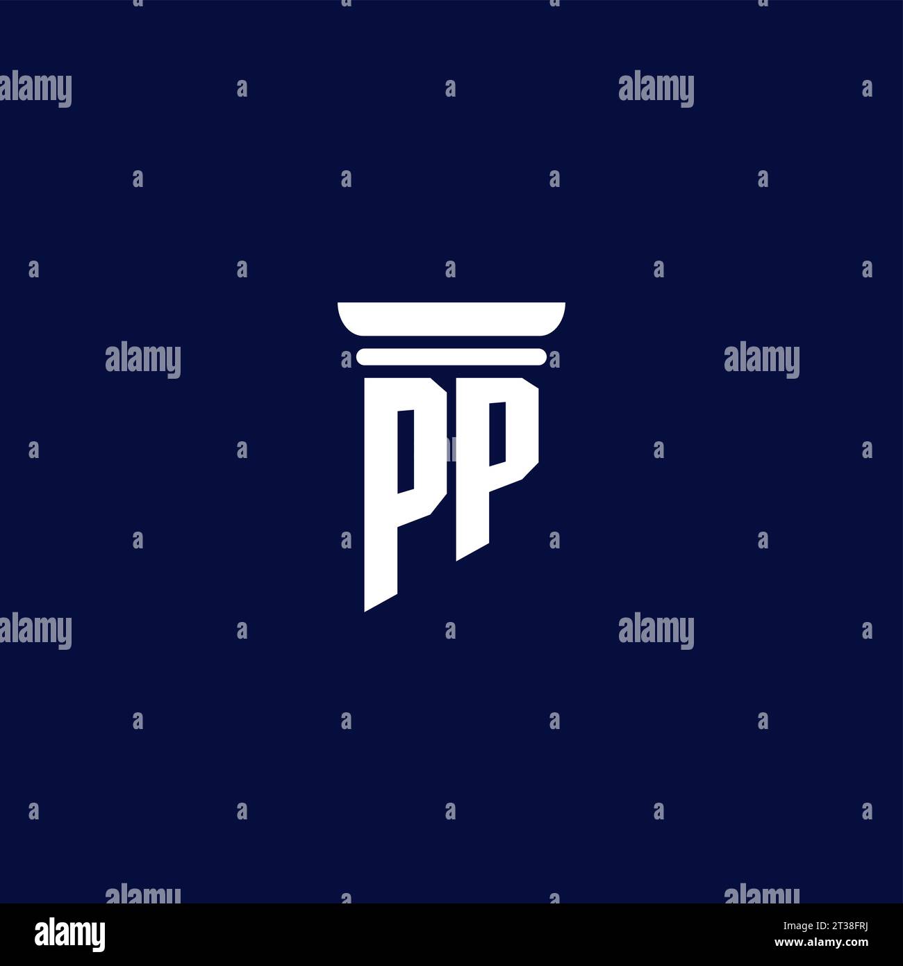 PP initial monogram logo design for law firm company Stock Vector Image ...