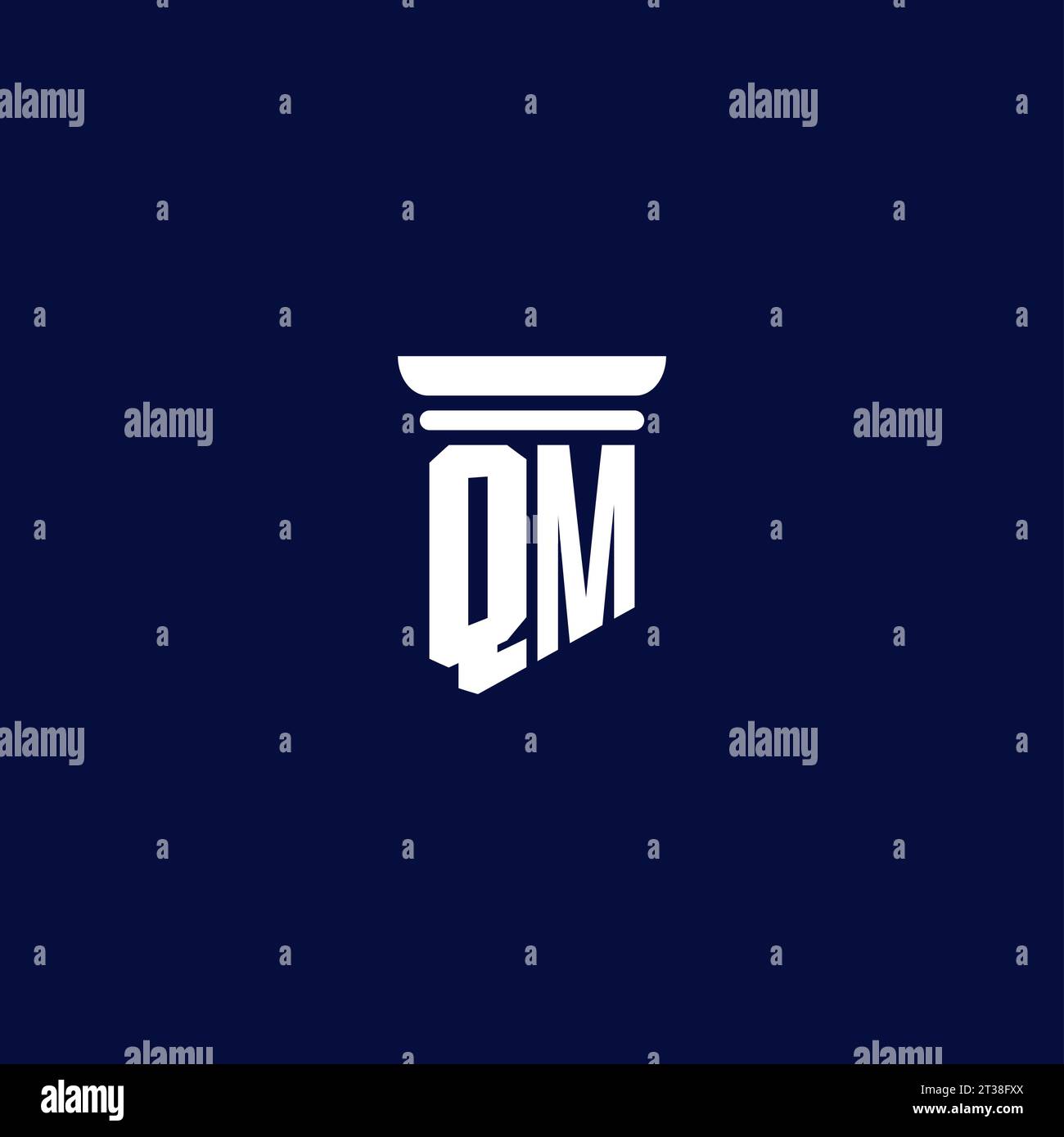 QM initial monogram logo design for law firm company Stock Vector Image ...