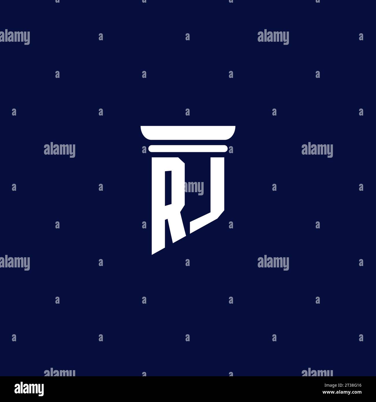 RJ initial monogram logo design for law firm company Stock Vector Image & Art - Alamy