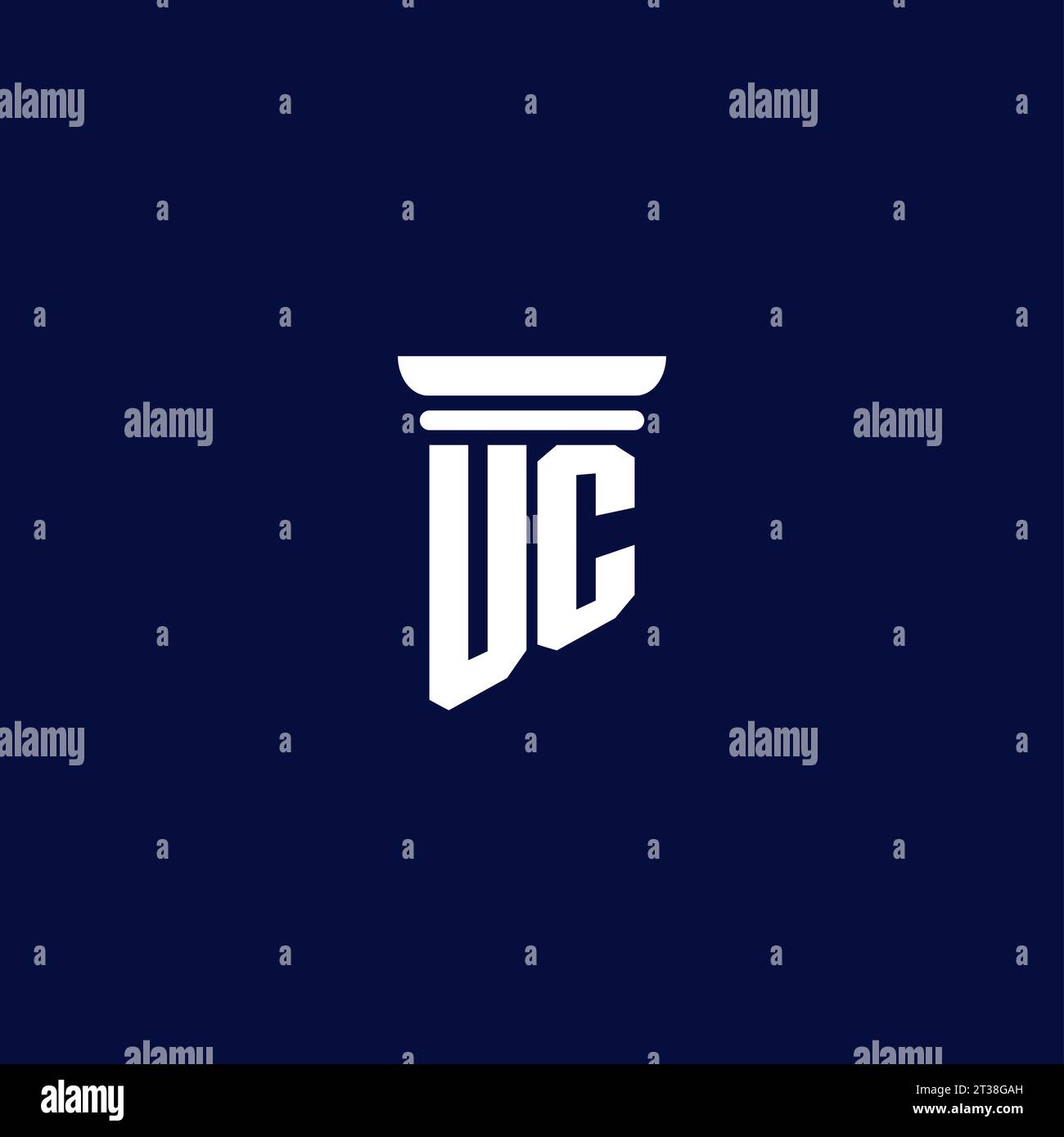 UC initial monogram logo design for law firm company Stock Vector Image ...