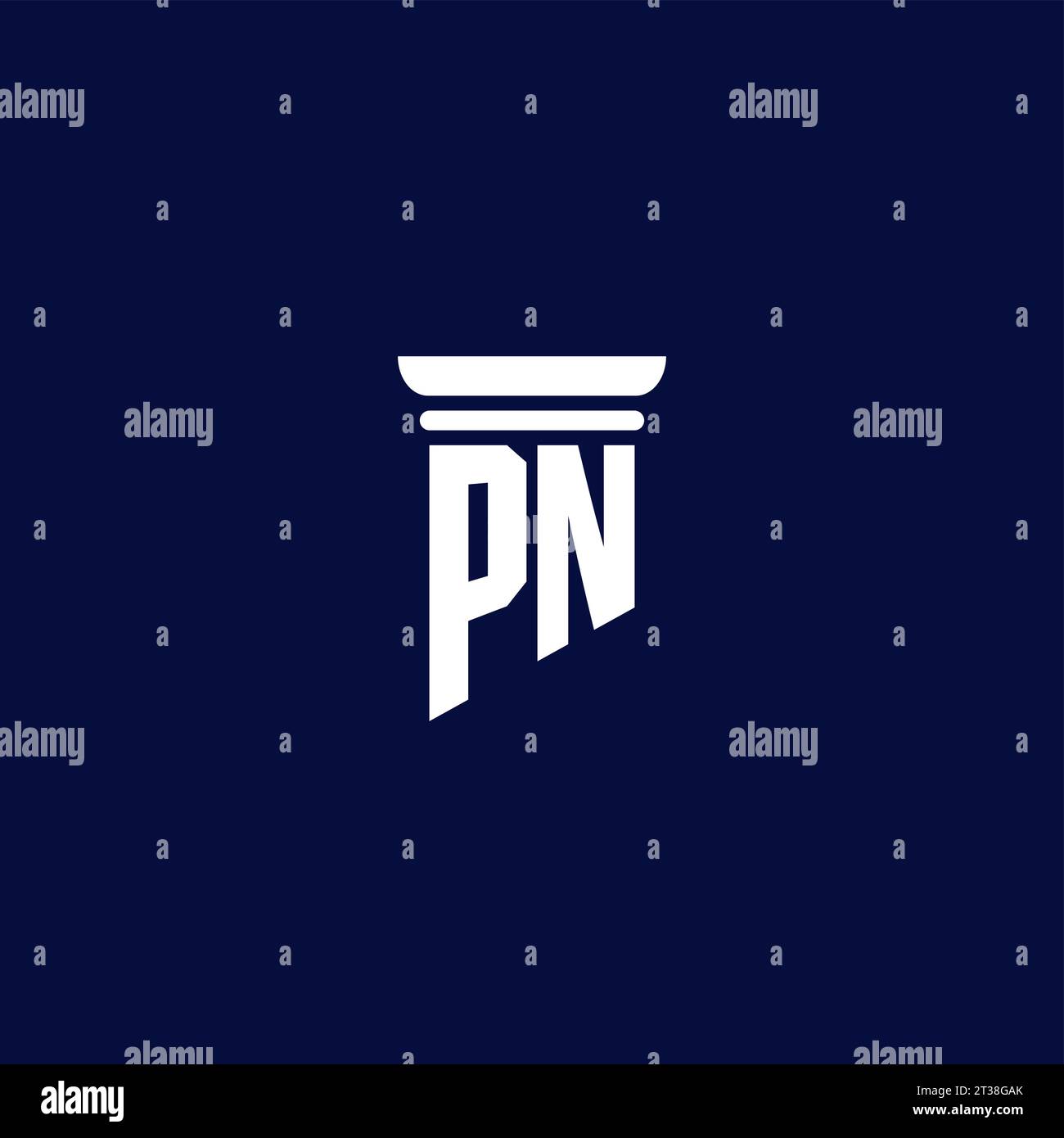 PN initial monogram logo design for law firm company Stock Vector Image ...