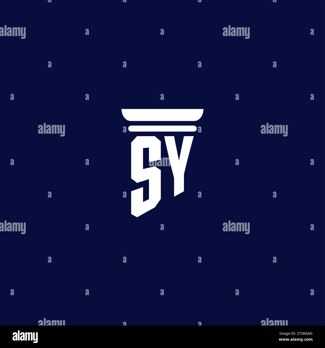 SY initial monogram logo design for law firm company Stock Vector Image ...