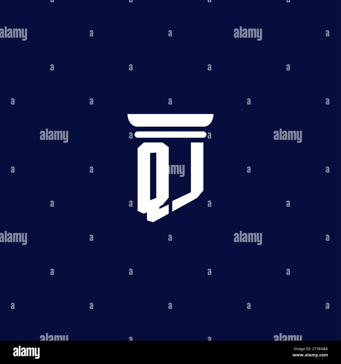 QJ initial monogram logo design for law firm company Stock Vector Image ...