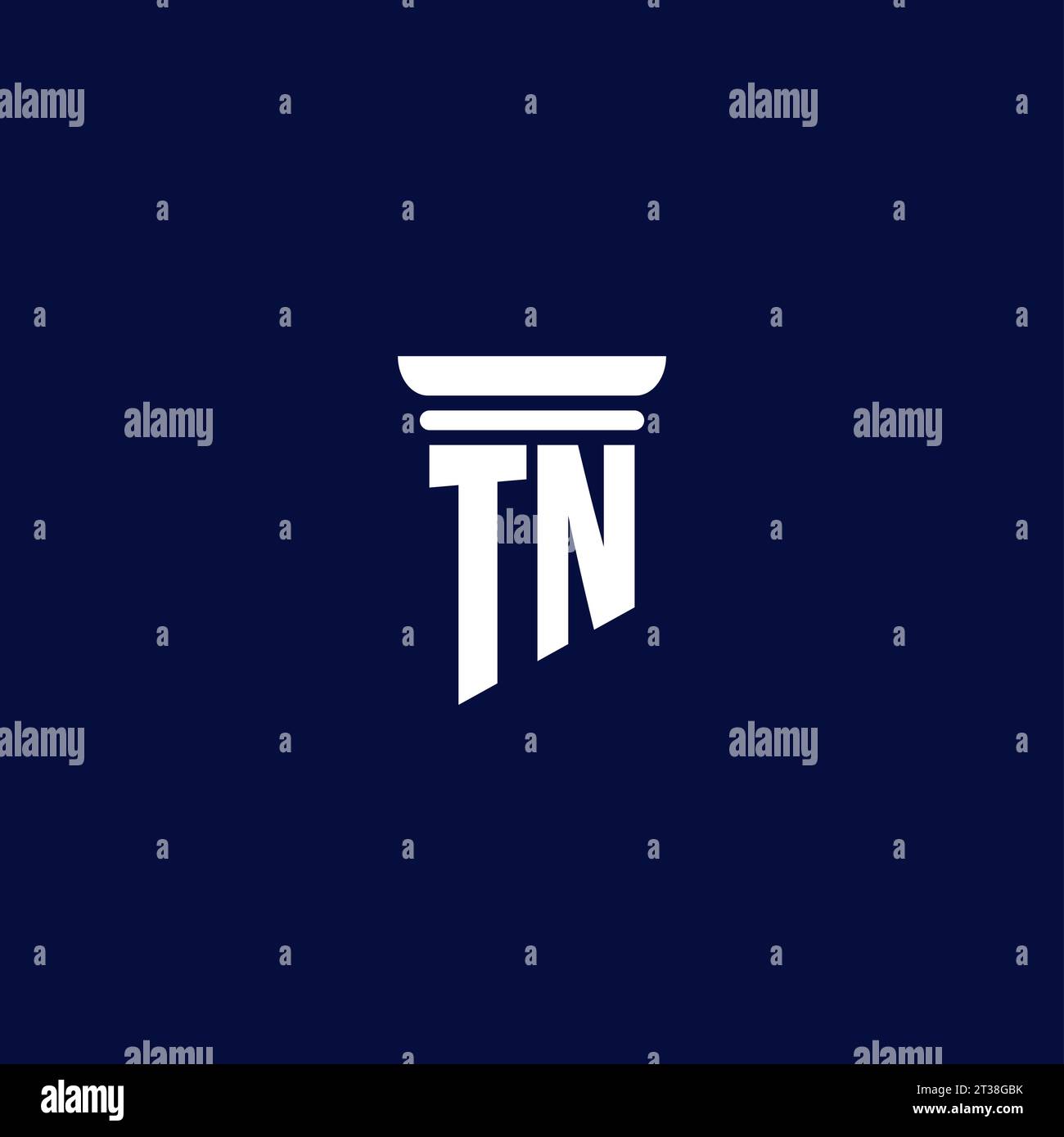 TN initial monogram logo design for law firm company Stock Vector Image ...