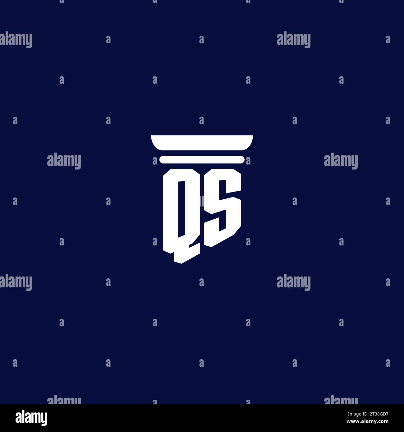 QS initial monogram logo design for law firm company Stock Vector Image ...