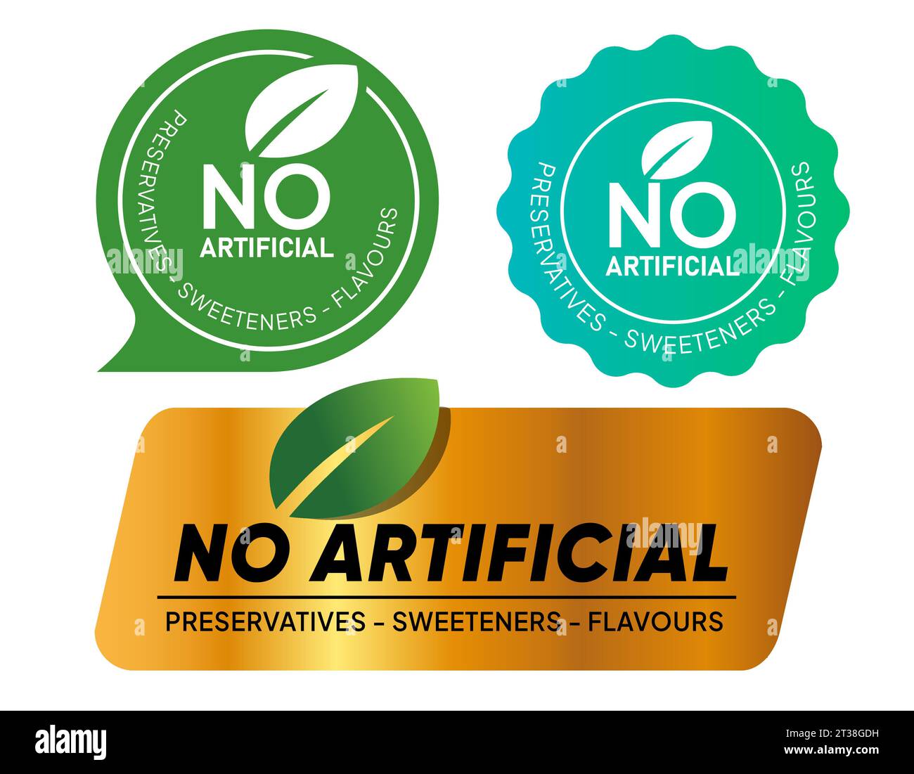 No artificial flavors logo hi-res stock photography and images - Alamy