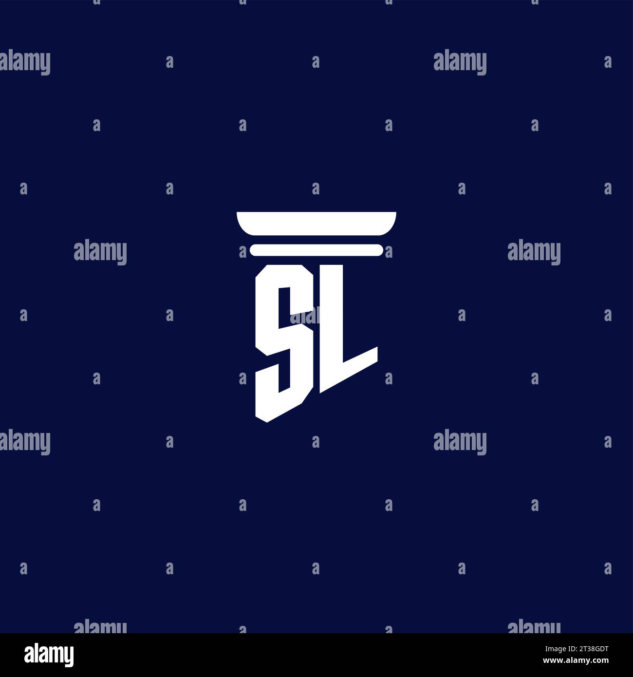 SL initial monogram logo design for law firm company Stock Vector Image ...