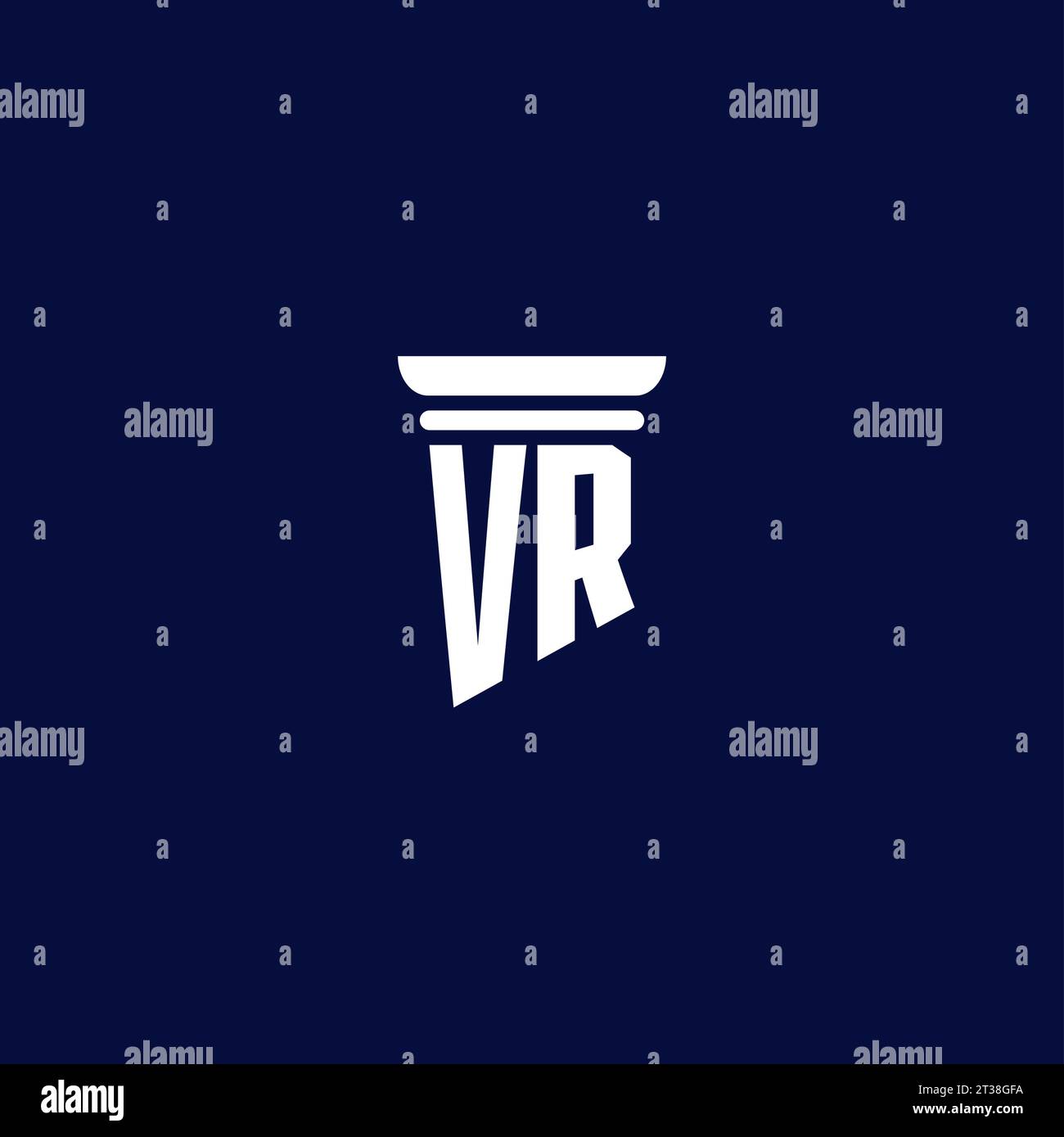 VR initial monogram logo design for law firm company Stock Vector Image ...