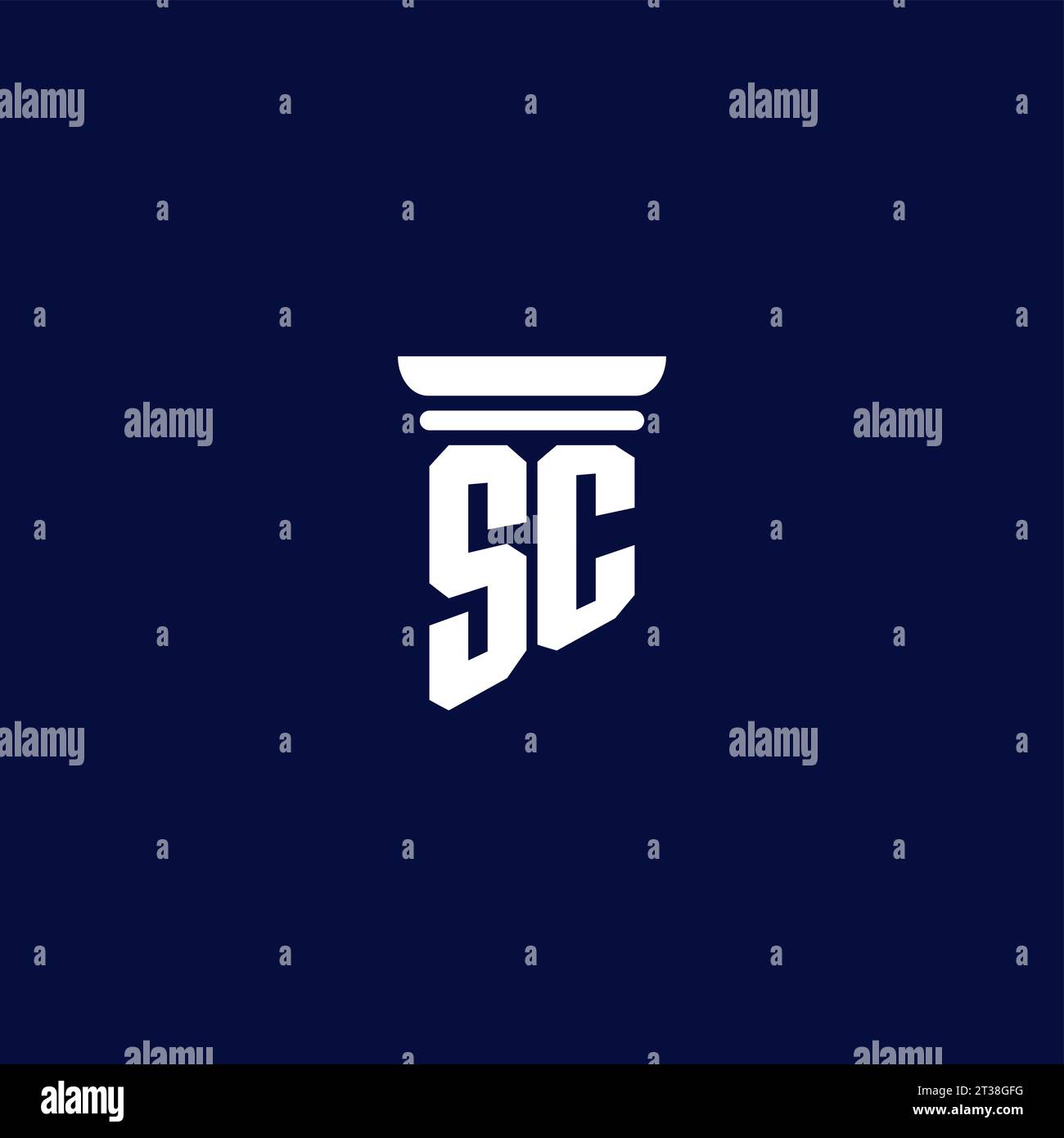 SC initial monogram logo design for law firm company Stock Vector Image & Art - Alamy