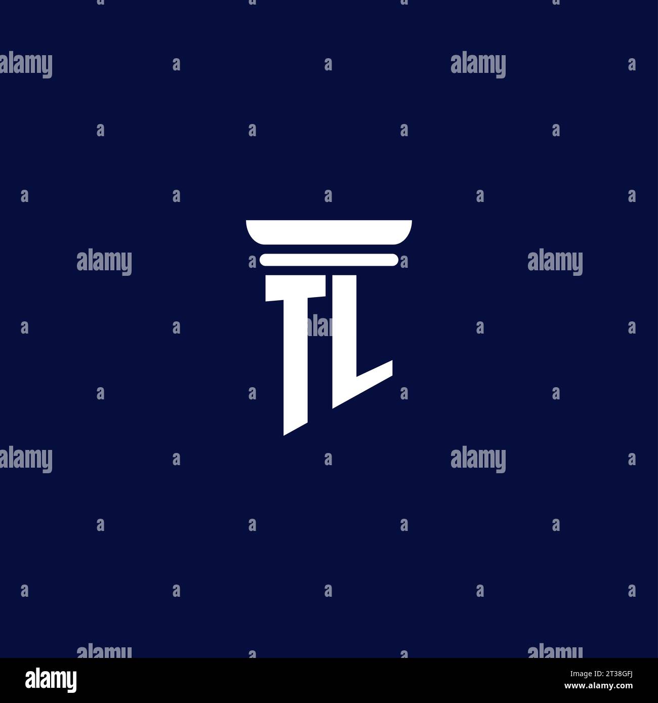 TL initial monogram logo design for law firm company Stock Vector Image ...