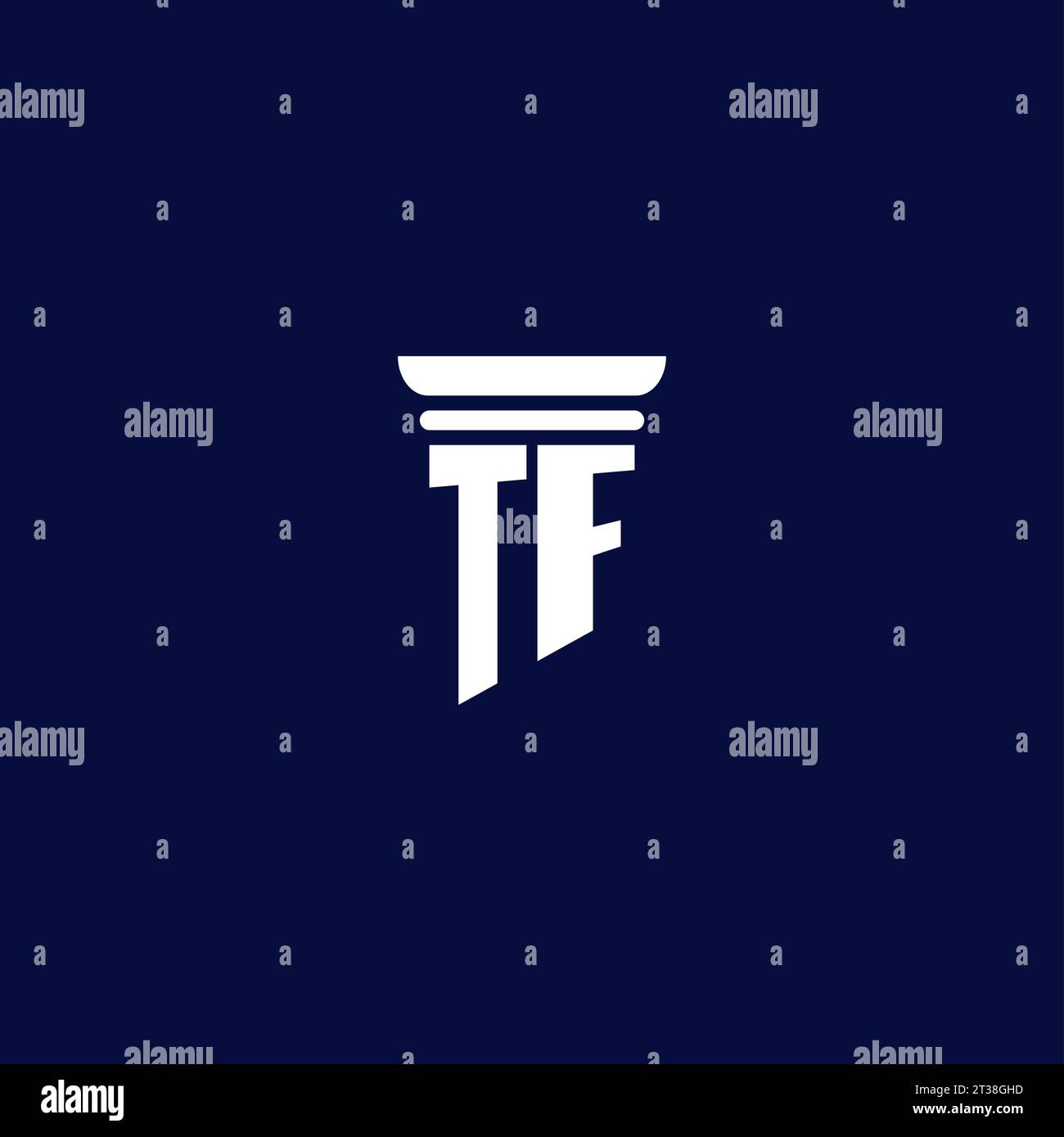 TF initial monogram logo design for law firm company Stock Vector Image ...